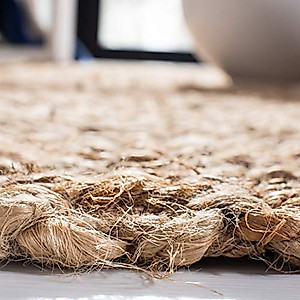 SAFAVIEH Natural Fiber Collection Runner Rug - 2'6" x 6', Natural, Handmade Tassel Jute, Ideal for High Traffic Areas in Living Room, Bedroom (NF467A)