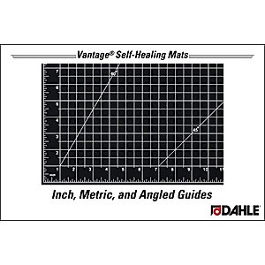 Dahle Vantage 10672 Self-Healing Cutting Mat, 18"x24", 1/2" Grid, 5 Layers for Max Healing, Perfect for Crafts & Sewing, Black