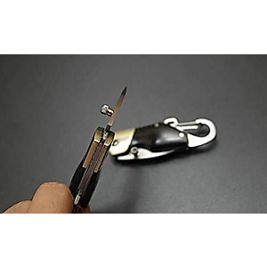 SZHOWORLD EDC Sandalwood Mini Pocket Camping Keychain Knife, World's Smallest All Purpose Pocket Knife Flat Blade, Easy to Open Grips, The Ideal Every Day Carry