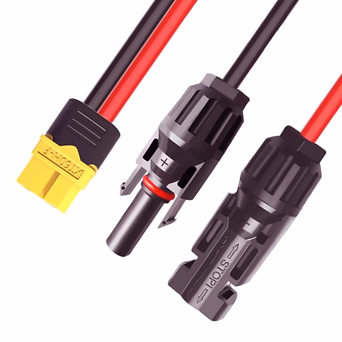 supmory Solar Connectors to XT60 Adapter Cables are Suitable for Connecting Solar Panels to Connecting Wires 60cm