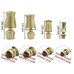LRJSKWZC Hose Fittings 1 Pc Brass Ice Tower Cedar Fountain Nozzles 3/4" 1" 1.5" 2" Air-Blended Bubbling Fountain Garden Landscape Ornamental Nozzle (Color : 3I4 inch)