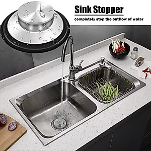 Sink Stopper 3.35 Inch Kitchen Stainless Steel Garbage Disposal Sink Plug for Insinkerator Kitchenaid Waste King Kohler and so on