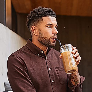 Avana Metal Reusable Straws with Case and Silicone Tips for Water Bottles and Tumblers, Deep Ocean/Grey/Black, (3-Pack)