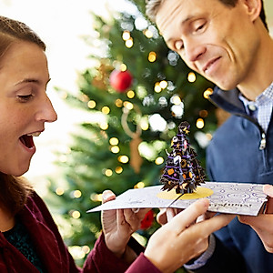 Lovepop Disney Tim Burton's Christmas Tree Pop Up Card, 5x7-3D Greeting Card, Pop Up Christmas Cards for kids, 3D Christmas Card, Seasonal Holiday Card