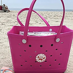 4-Pack Replacement Rivets Large Beach Bag Straps Button Repair Rivet Rubber Tote Bag Handles Buckle Accessories Standard and Oversized XL Pool Bag for Women