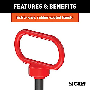 CURT 45805 1/2 x 3-5/8-Inch Clevis Pin Hitch with Rubber-Coated Handle and Clip
