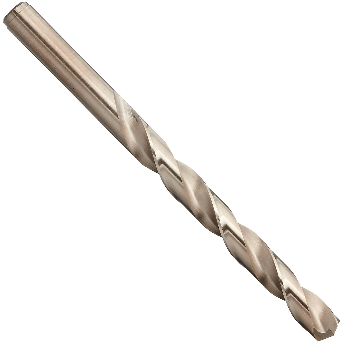 Precision Twist R10CO Cobalt Steel Jobber Drill Bit, Bronze Oxide Finish, Round Shank, Spiral Flute, 135 Degree Point Angle, 3/8" (Pack of 6)