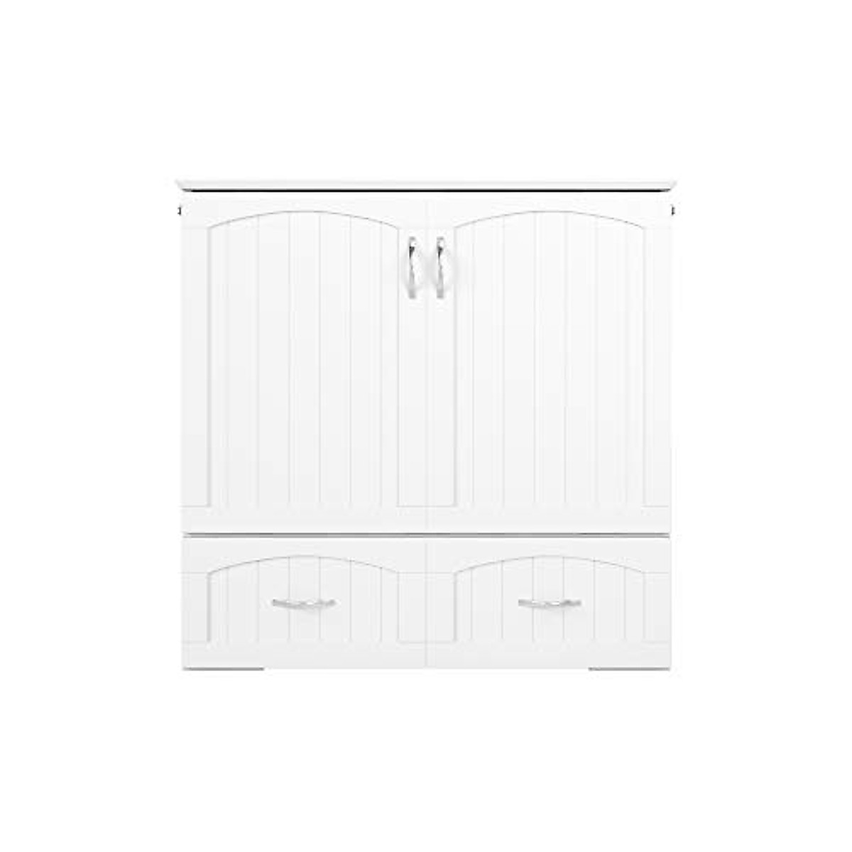 AFI Southampton Murphy Bed Chest with Charging Station, Twin XL, White