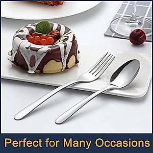 32 Piece Dinner Spoons Set, APEO 8 Inch Spoons, Silverware Spoons Only, Stainless Steel Spoon, Mirror Polished, Table Spoons for Eating, Home, Kitchen, Restaurant, Dishwasher Safe