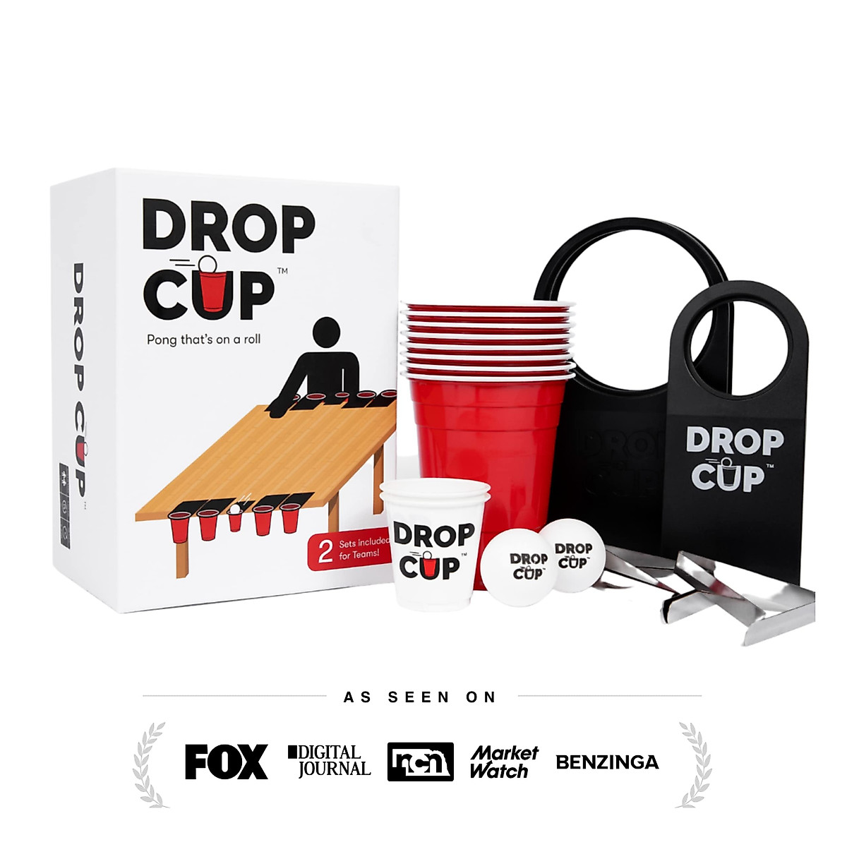 Drop Cup Pong That's On A Roll - Family Friendly Party Game - Adult Party Game