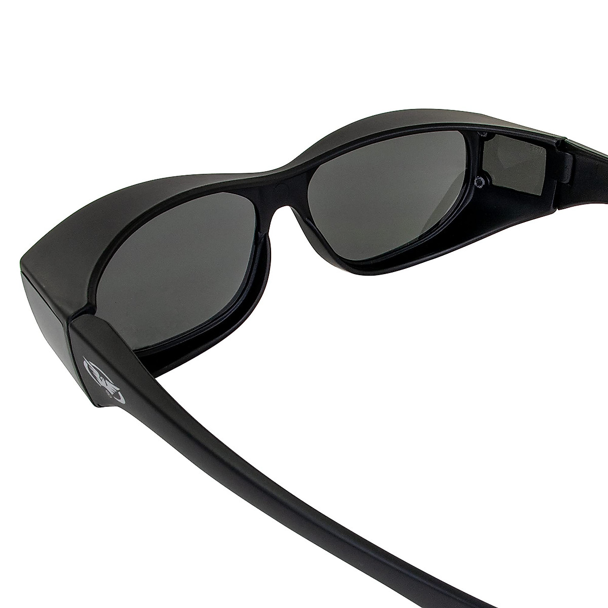 Global Vision Escort Safety Glasses Fit Over Most Eyewear Smoke Lenses (Black Smoke)