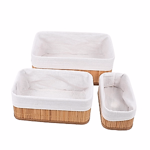 LALAFINA 3pcs Storage Basket Household Table Basket Household Desk Basket Office Desk Basket Office Accessory Home Accessory Household Desk Organizers Desktop Baskets