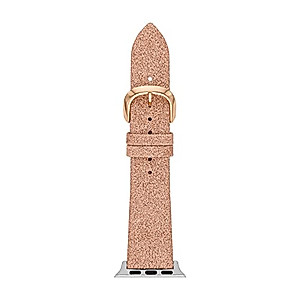 Kate Spade New York women's rose gold glitter leather band for apple watch®, 38/40/41mm (Model: KSS0141)