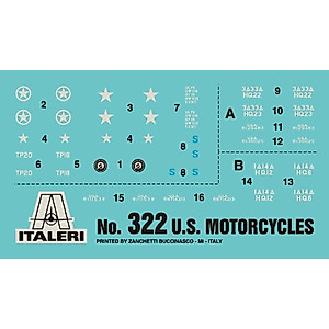 Italeri 1: 35 U.S. Motorcycles WWII 0322S