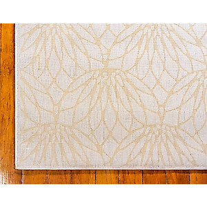 Unique Loom Marilyn Monroe Glam Collection Area Rug - Dahlia (2'x 3' 1' Rectangle, White Gold/ Gold)