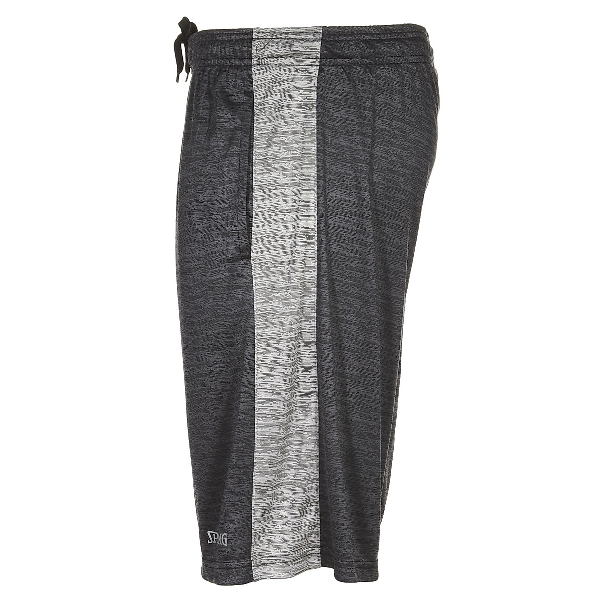 Spalding Mens Active Performance Athletic Workout Shorts Gym Clothes Shorts with 10 Inch Inseam, Black/Concrete (S912538), Medium