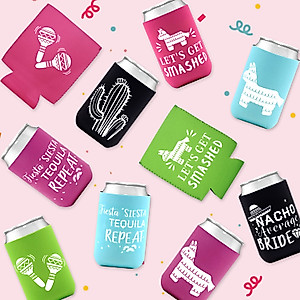 12-Pack Fiesta Bachelorette Party Can Sleeves Nacho Average Bride Can Sleeves Favor for Mexico Bachelorette Party Supplies Final Fiesta Party Decorations