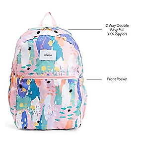 KALEIDO Stylish Lightweight Packable Foldable Backpack Pink Breeze Water Resistant, Convenient, Airport Friendly