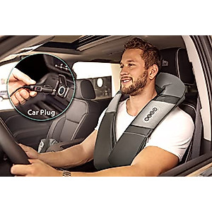 InvoSpa Shiatsu Back Shoulder and Neck Massager with Heat - Deep Tissue Kneading Pillow Massage - Back Massager, Shoulder Massager, Electric Full Body Massager Gift - Massagers for Neck and Back