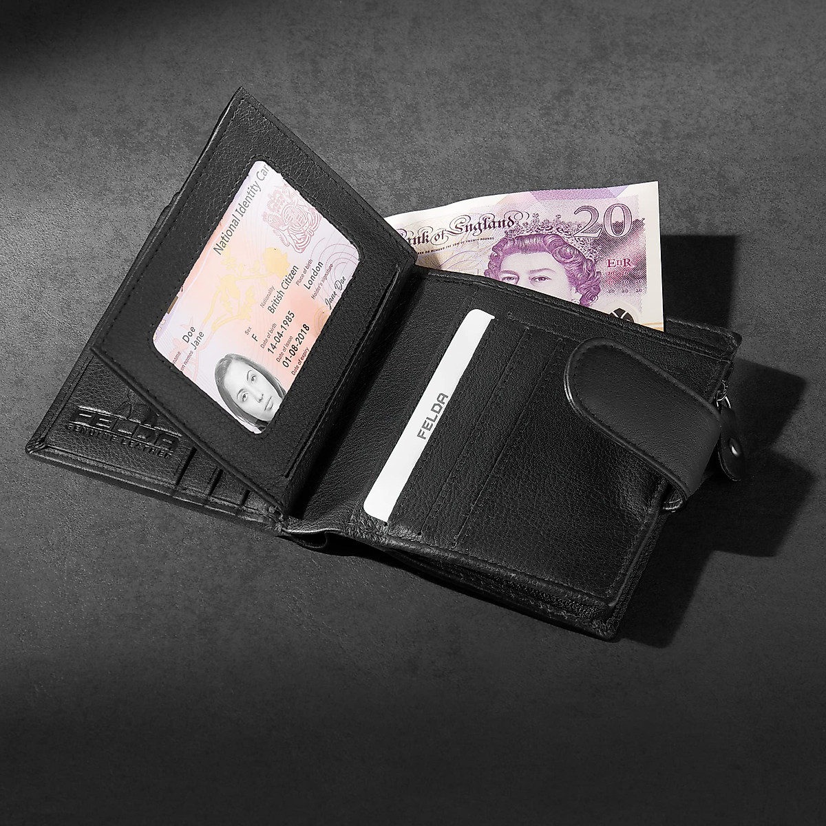 Felda RFID Small Womens Purse - Ladies Wallet Genuine Leather - Gift Box