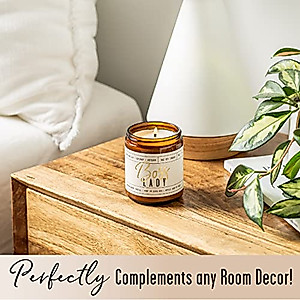 Boss Lady Gifts for Women - 'Boss Lady' Soy Candle, w/ Vanilla, White Coconut & Vetiver I Best Boss Gifts for Women I Girl Boss Female Gifts I 9oz Reusable Glass Jar, 50Hr Burn Time, 9oz, Made in USA