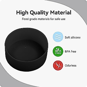 Prurex 2 Pcs Silicone Boot for Stanley Cup Tumbler 40oz & IceFlow 20oz 30oz, Bottle Bottom Sleeve Cover Compatible with Stanley Cup Accessories(White/Black)