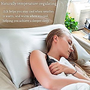 Celestial Silk 100% Silk Pillowcase for Hair Zippered Luxury 25 Momme Mulberry Silk Charmeuse Silk on Both Sides of Cover -Gift Wrapped- (Standard, Black)