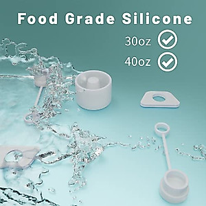 CHGRNLF Silicone Leak Spill Proof Stopper Set of 3 for Stanley Tumbler Cup 1.0/2.0 40oz/ 30oz Including 2 Straw Cover Sets,2 Round Leak Stoppers and 2 Square Spill Stoppers