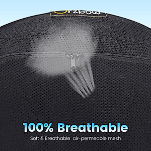 Orzbow Universal Baby Car Seat Sun Shade, Infant Car Seat Sun and Sleep Shade Cover with Storage Bag, Breathable and Blocks UP to 99% of The Sun's Rays(UPF 50+), Protects Babies from Sun's Rays, Black