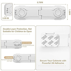 Child Proof Cabinet Locks - Keep Your Cabinets and Drawers Secure - Easy Installation - Baby Safety Locks for Cabinets