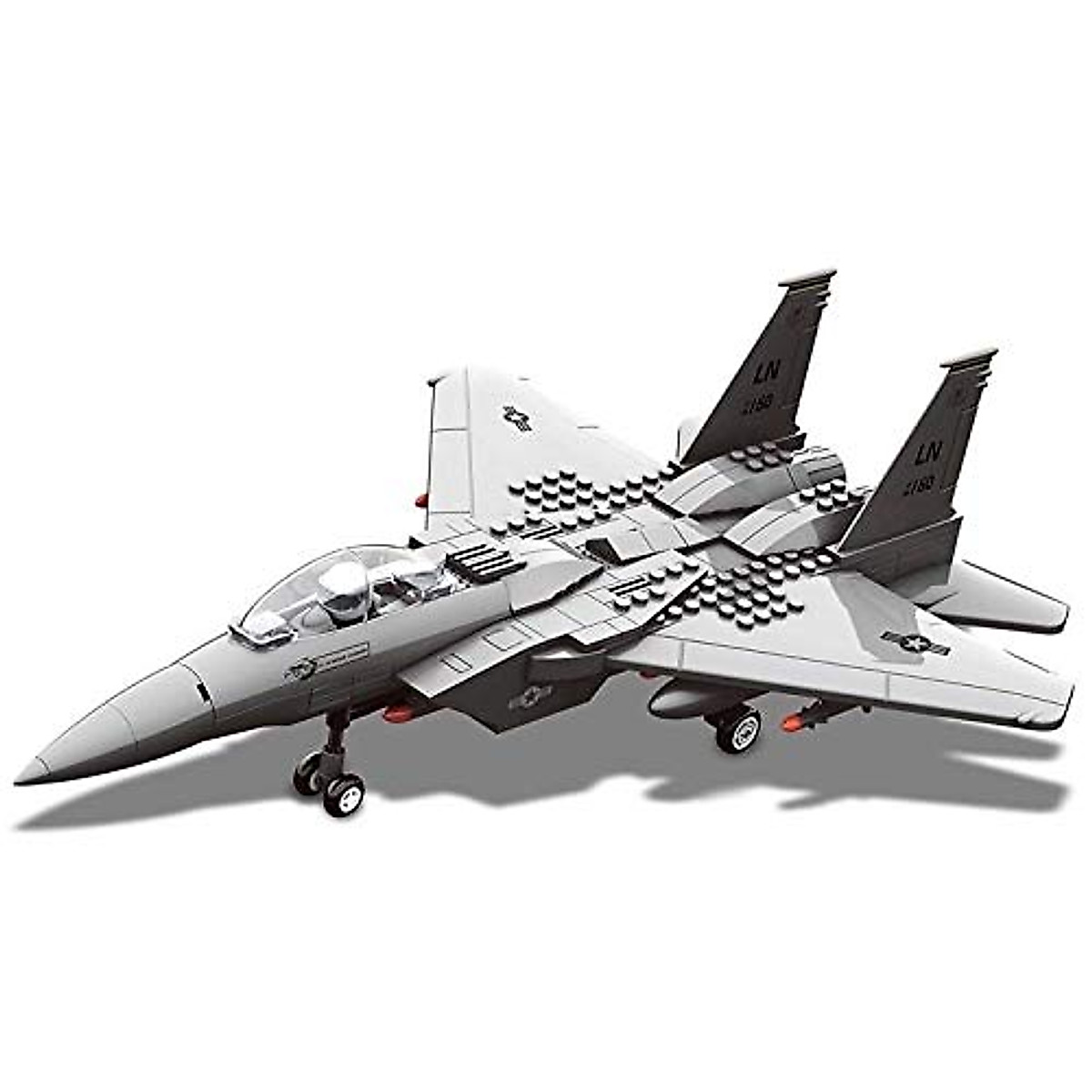 General Jim's Military Building Blocks Plane - F-15 Eagle Fighter Model Building Blocks Toy Plane - F15 Model Plane Play Set Great for Teens and Adults