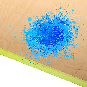 Jucoan 6 Rolls Masking Paper, Pre-Taped Masking Paper for Painting, 12 Inch x 30 Feet Tape and Drape Automotive Paint Masking Paper for Car Wall Frame Floor Furniture Protection