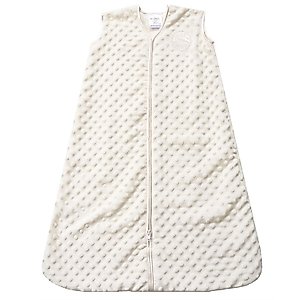 HALO Sleepsack Plush Dot Velboa Wearable Blanket, TOG 1.5, Cream, Medium