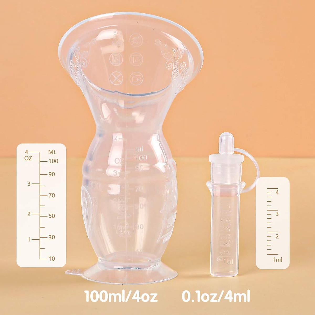 haakaa Manual Breast Pump 100ml/4oz (Base) & Colostrum Collectors 2pcs Combo - Breast Milk Saver for Nursing Mom, Collecting & Store Colostrum for Baby, Cherish Mother’s Liquid Gold