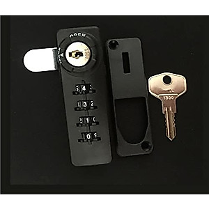 Combination Cabinet Cam Lock 3-4 Digit with Reset Key for Door Locker Office Drawer Jewelry Box MS514 1Pcs (Color : 4H Lock BackplaneKey)