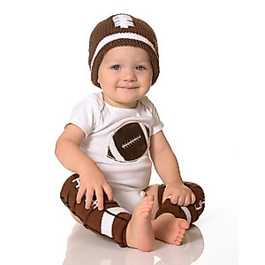 juDanzy Christmas and Halloween baby and toddler Leg Warmers for Girls and Boys (Newborn, Brown Football)