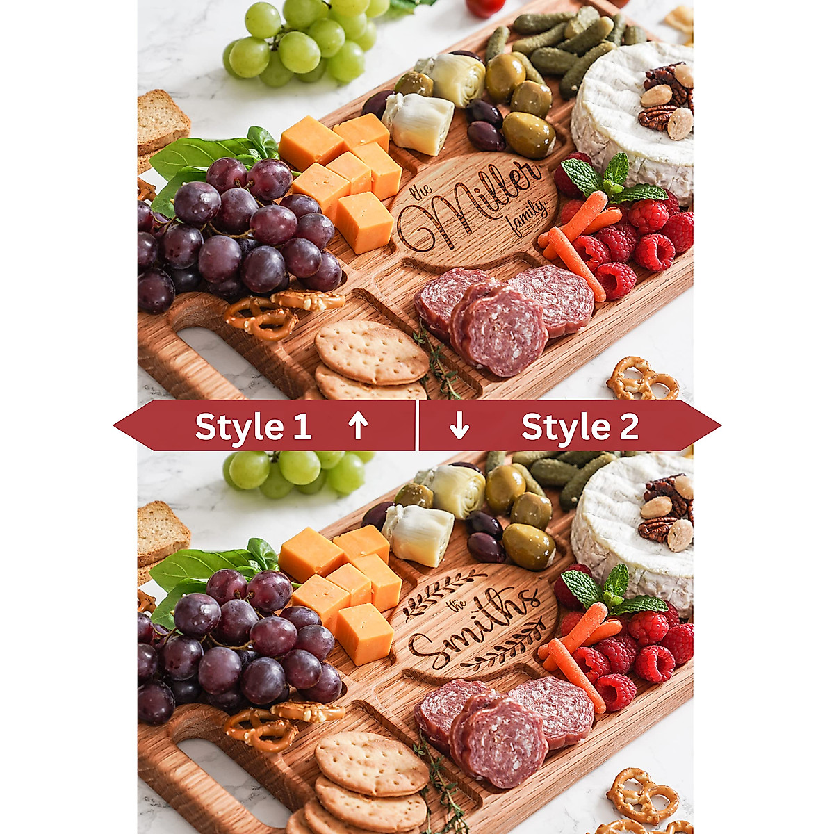 USA Made Personalized Charcuterie Board Engraved - Custom Charcuterie Board Personalized Cheese Board - Charcuterie Boards Personalized Large - Custom Charcuterie Boards Wood Engraved Charcuterie Set