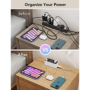 Charging Station for Multiple Devices, 8 Ports USB Charging Dock with QC3.0/PD18W USB-C Fast Charging Station for Multiple Devices Apple, Compatible with Ipad/MacBook Pro/Air, iPhone/Galaxy, Ect