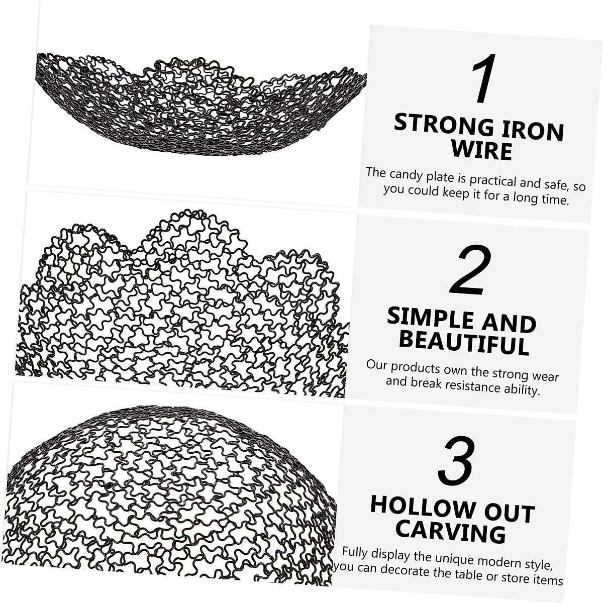 Alipis 1pc Center- Dining Iron For Candy and Tray Paper Arts Bowl Decorative Holder Metal Bowls Food Vegetable Organizer Table Stand Egg Gathering Countertop Living Snacks Mesh Container