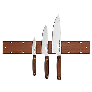 Virginia Boys Kitchens Powerful Magnetic Knife and Kitchen Tool Strip, Holder Made in USA with Black American Walnut Wood (16 inch)