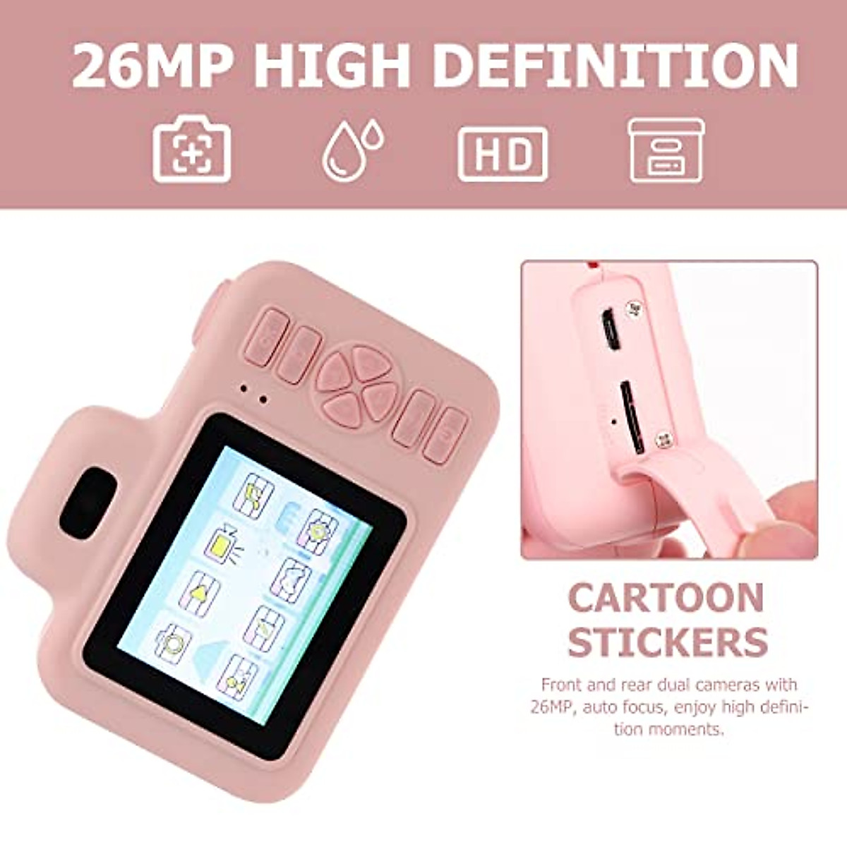 Mobestech Small Camera Toddler Camera Kids Camera Toddler Digital Camera 26mp 2 Inch Screen Small Digital Camera Girl Toddler Toys Toddler Camera