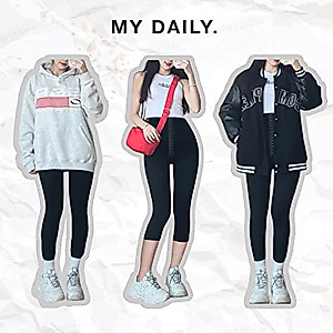 Corset Top Waist Trainer Black Leggings for Women Tummy Control Yoga Pants with Pockets for Women,Large