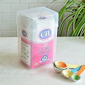 Youngever 2 Pack Plastic Sugar Keeper, Clear Sugar Container, Plastic Food Storage Containers