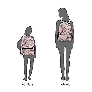 ALAZA Pink Cherry Blossom Flowers Floral Large Backpack,unisex Girls kids School Bookbags Daypack Bag,Water Resistant Personalized Laptop iPad Tablet Children Backpack Travel School Bag