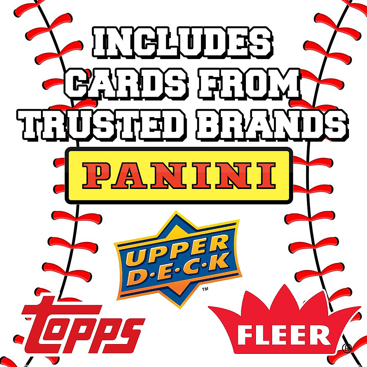 Assorted Set of 100 Baseball Trading Cards - All New Condition Cards - Perfect Starter Set for Kids, Adults, & Collectors - Potential Superstar and Hall of Fame Cards Available - Retail Packaging