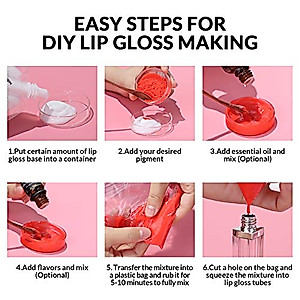 Matte Lip Gloss Base for DIY Lip Gloss Making Kit - 7.05oz Versagel with Vitamin E for Smooth, Hydrated & Moisturized Lips - Fragrance Free, Safe for Sensitive Skin - Supplies for Small Business