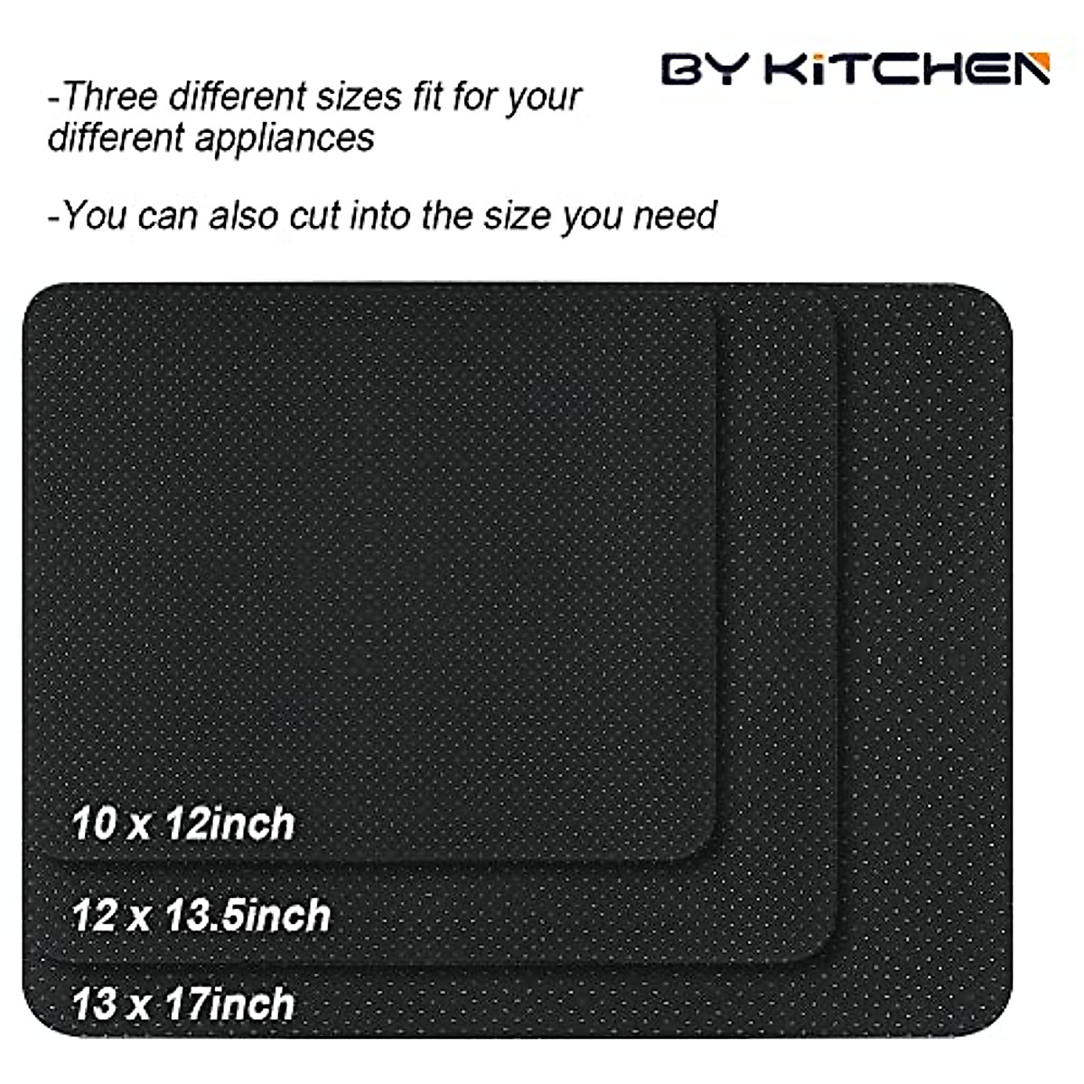 BYKITCHEN Heat Resistant Mat , 3 Different Size, Small Kitchen Appliances Slider Mat for Air Fryer, Coffee Maker, Stand Mixer and More, with Appliance Sliders Function