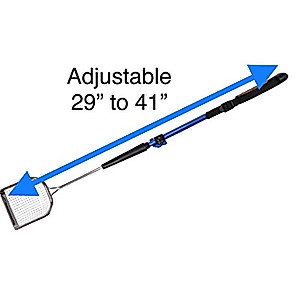 Sand Dipper Square Cat Scoop - Stainless Steel Long Adjustable Handle Cat Litter Scoop, 29" to 41" Reach (Mid-Adjustable)