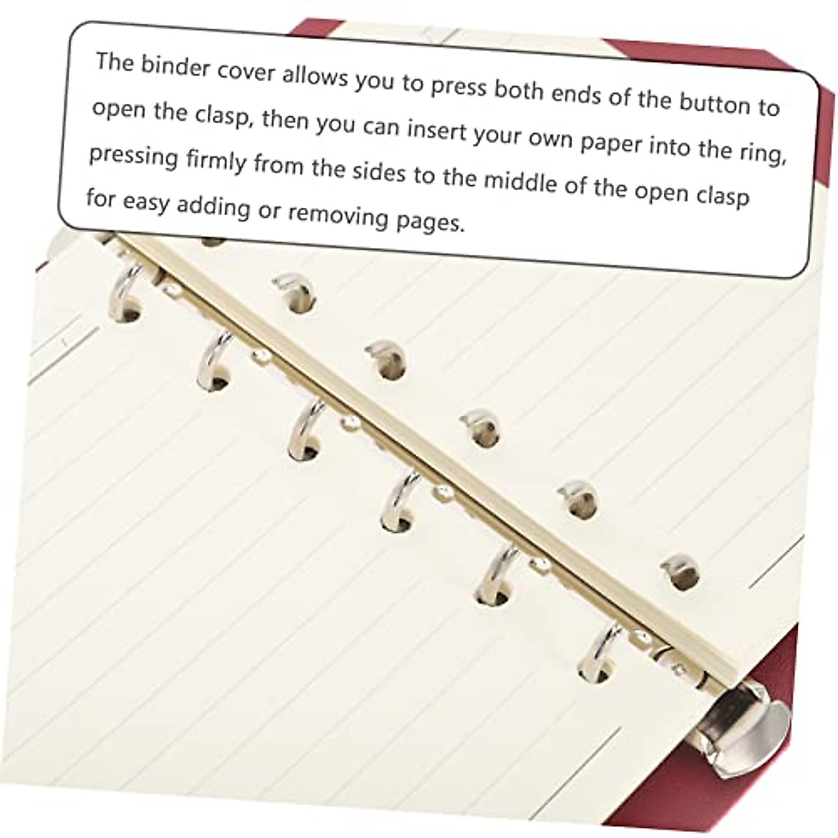 Ciieeo 5 Sets vintage diary hard cover notebooks diary sketchbook field notes sketchbook diary planner refillable diary notebook business card pocket binders Metal ring office Adhesive