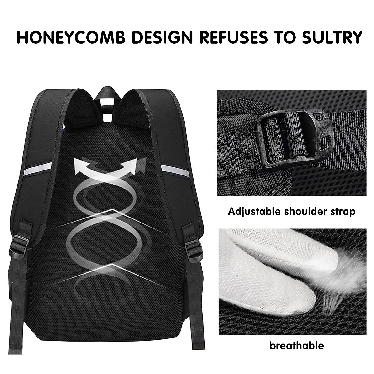 Astronaut Backpack for Boys Teens, Large Capacity School Bag Bookbag for Kids Elementary Middle (Black)